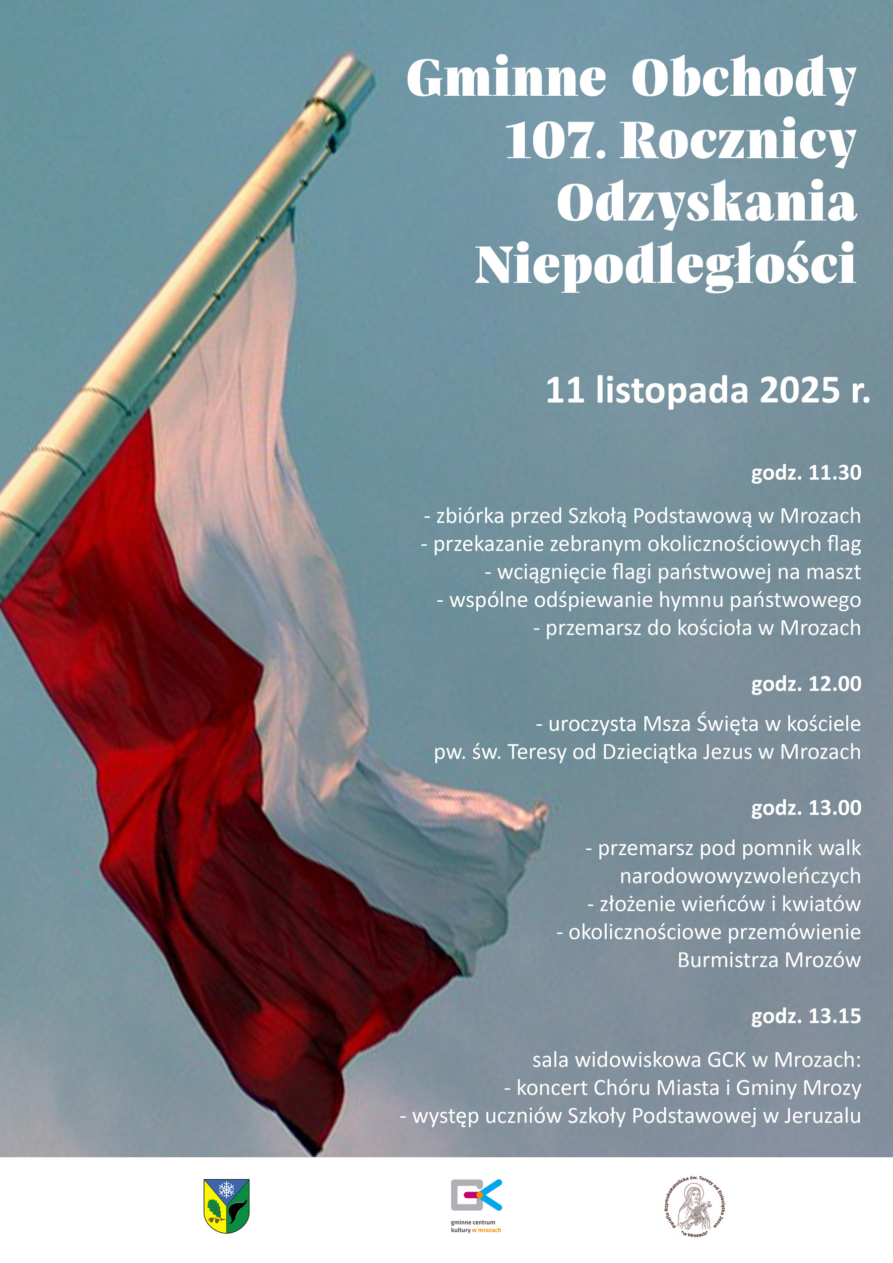 Gminne Obchody 107. Rocznicy Odzyskania Niepodległości - UMiG Mrozy